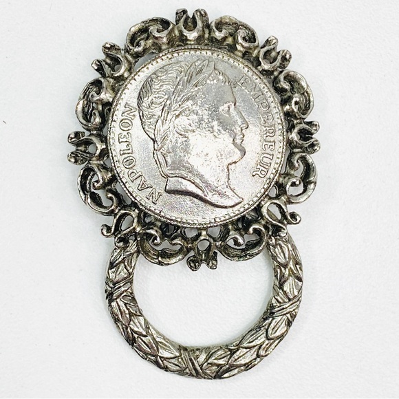 Vintage | Jewelry | Vintage 95s Emperuer Napoleon Coin Pewter Door ...